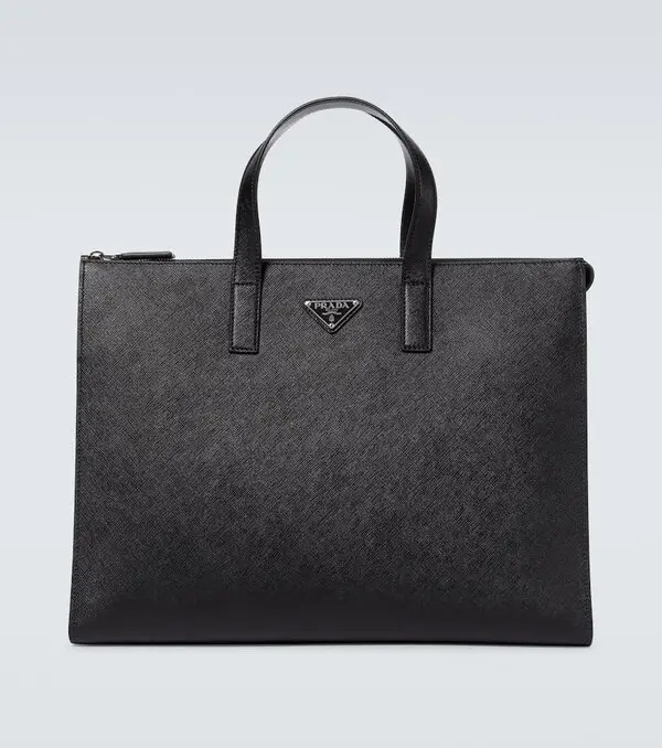 Prada Saffiano Leather Tote - Black