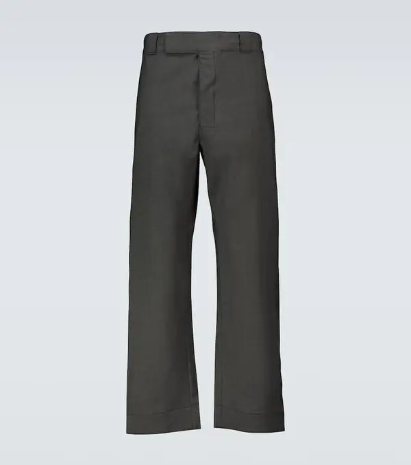 Prada Wide-leg Wool Trousers