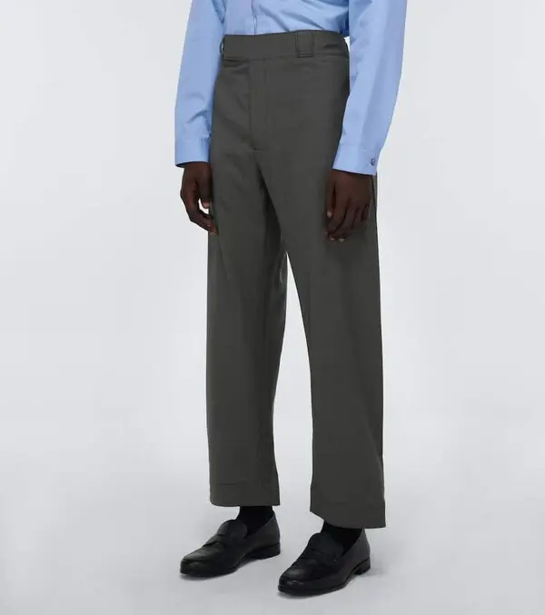 Prada Wide-leg Wool Trousers