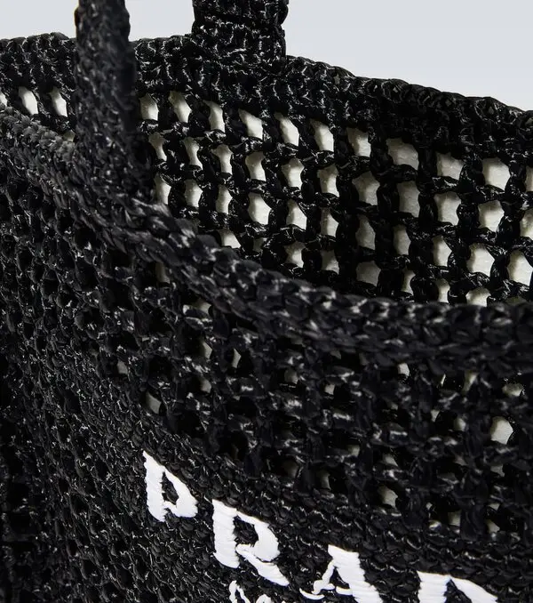 Prada Logo Crochet Tote Bag
