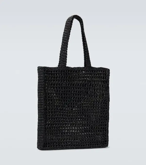 Prada Logo Crochet Tote Bag