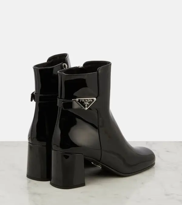 Prada Patent Leather Ankle Boots