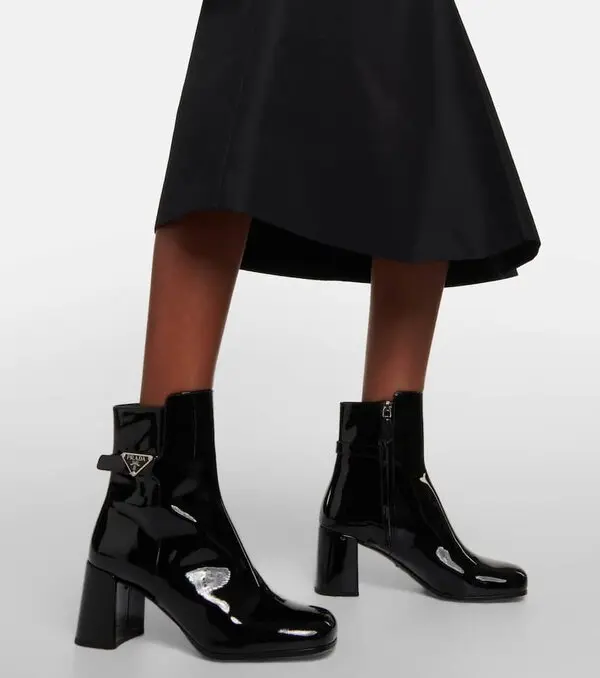 Prada Patent Leather Ankle Boots
