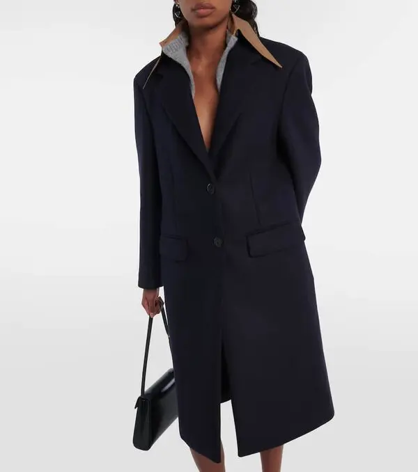 Prada Wool And Cashmere Tailored Overcoat
