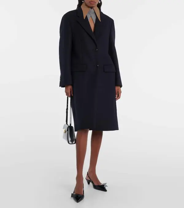 Prada Wool And Cashmere Tailored Overcoat