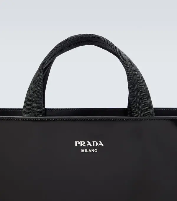 Prada Leather Tote Bag And Water Bottle Set