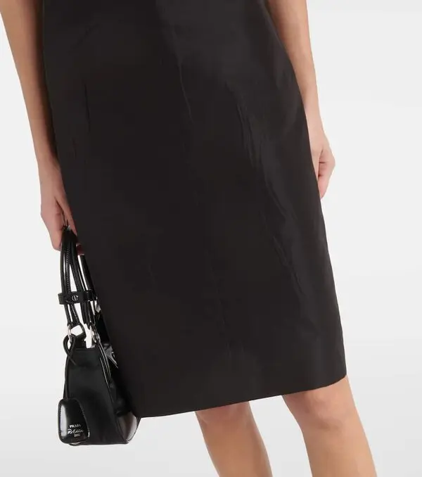 Prada Half-zip Silk-blend Midi Dress