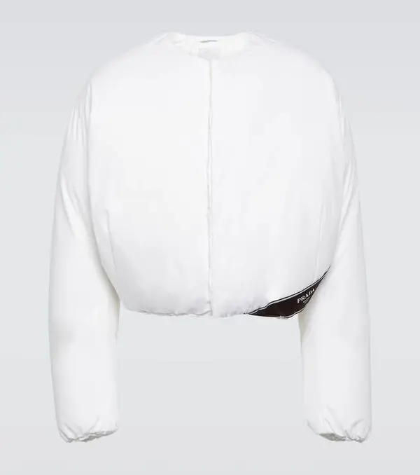 Prada Cropped Down Jacket - White