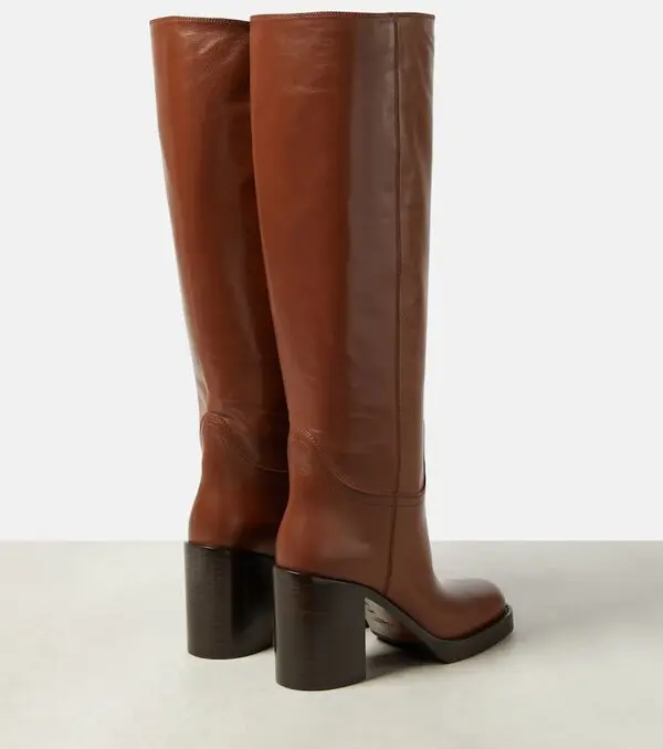Prada Leather Knee-high Boots