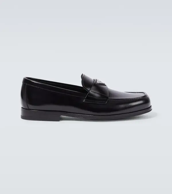 Prada Brushed Leather Loafers