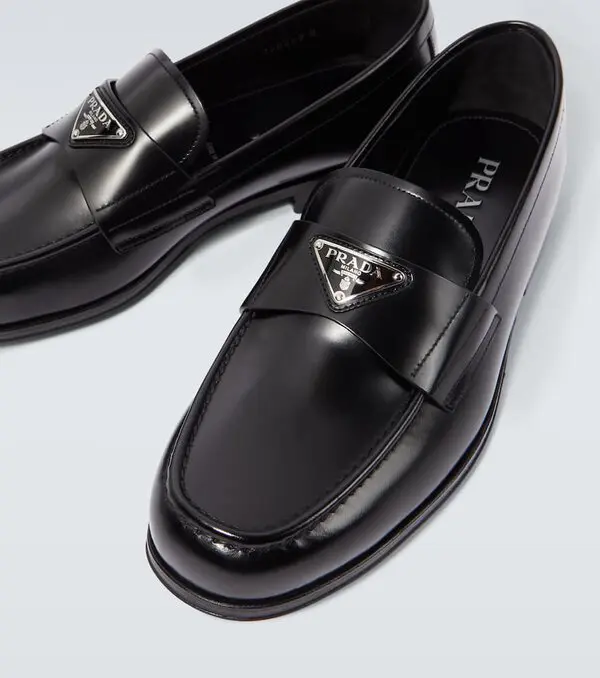 Prada Brushed Leather Loafers