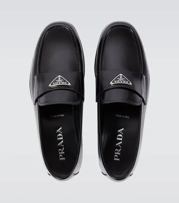Prada Brushed Leather Loafers