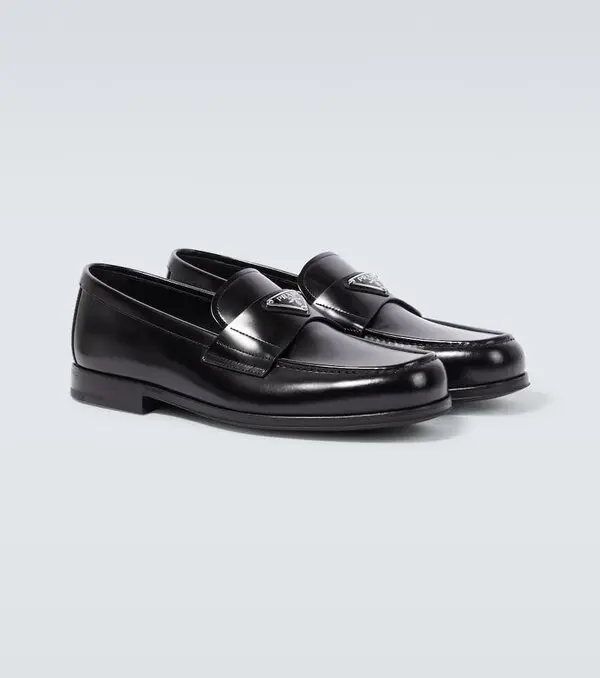 Prada Brushed Leather Loafers