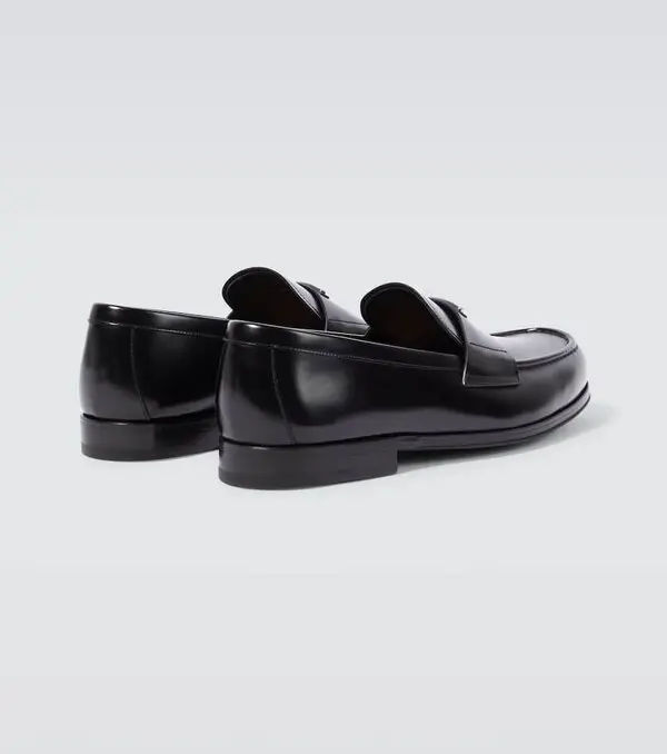Prada Brushed Leather Loafers