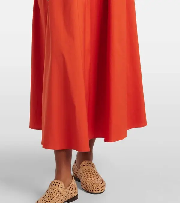 Max Mara Romea Cotton-blend Poplin Maxi Dress