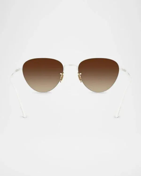 KHAITE X OLIVER PEOPLES 1991c Aviator Sunglasses - White
