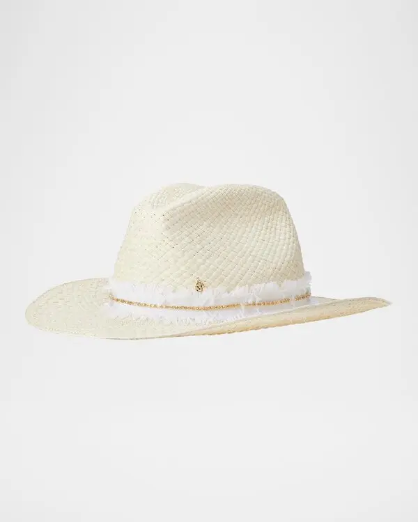MAISON MICHEL Austin Straw Cowboy Hat - Natural