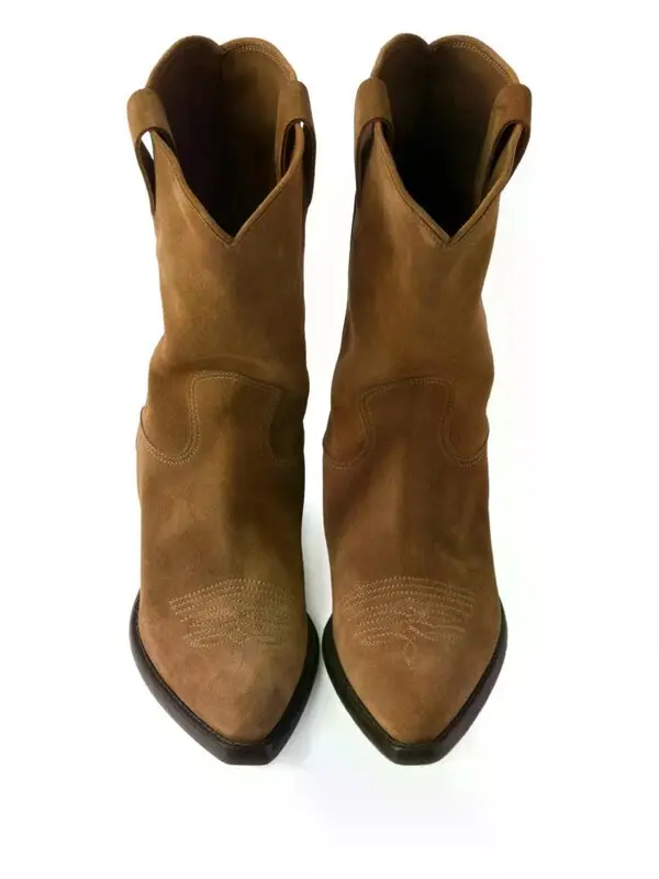 Prada Suede Western Ankle Boots
