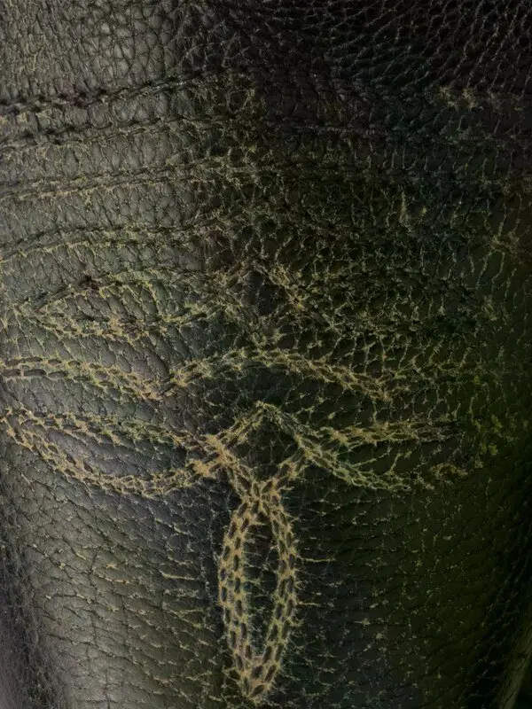 Prada 25mm Grained Leather Cowboy Boots