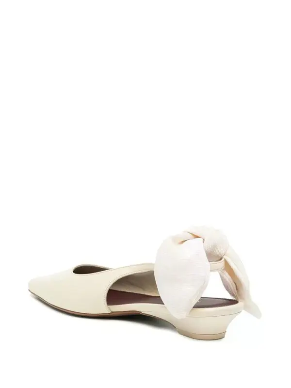 NEOUS Leather Flat Pumps - Neutrals