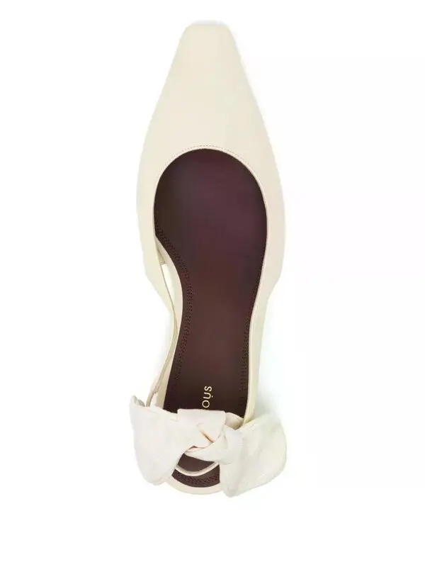 NEOUS Leather Flat Pumps - Neutrals