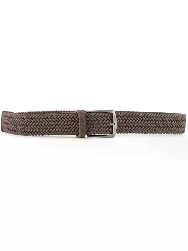 AURELIEN Interwoven Suede Belt - Brown