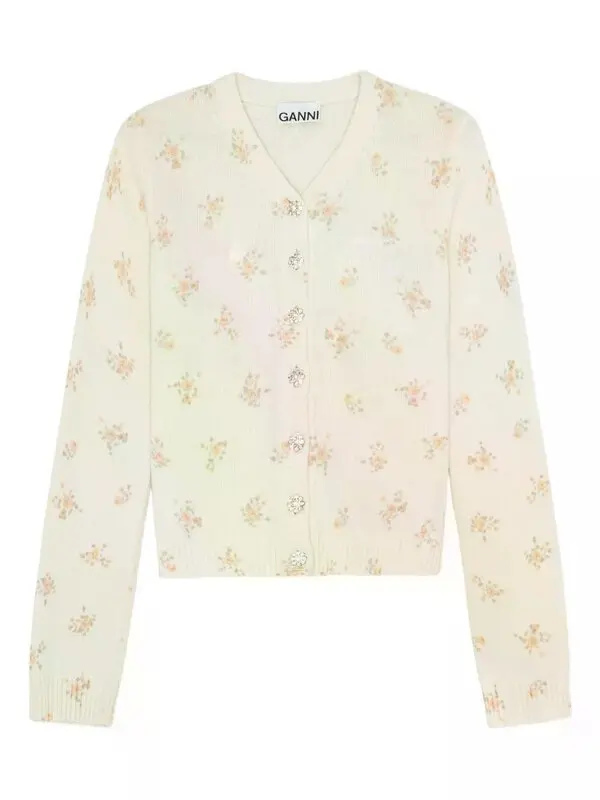 GANNI Floral Cardigan