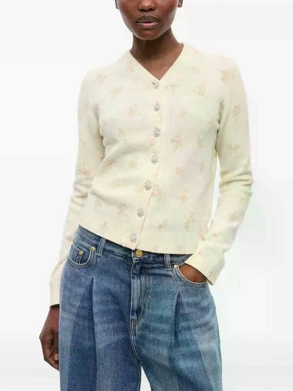 GANNI Floral Cardigan