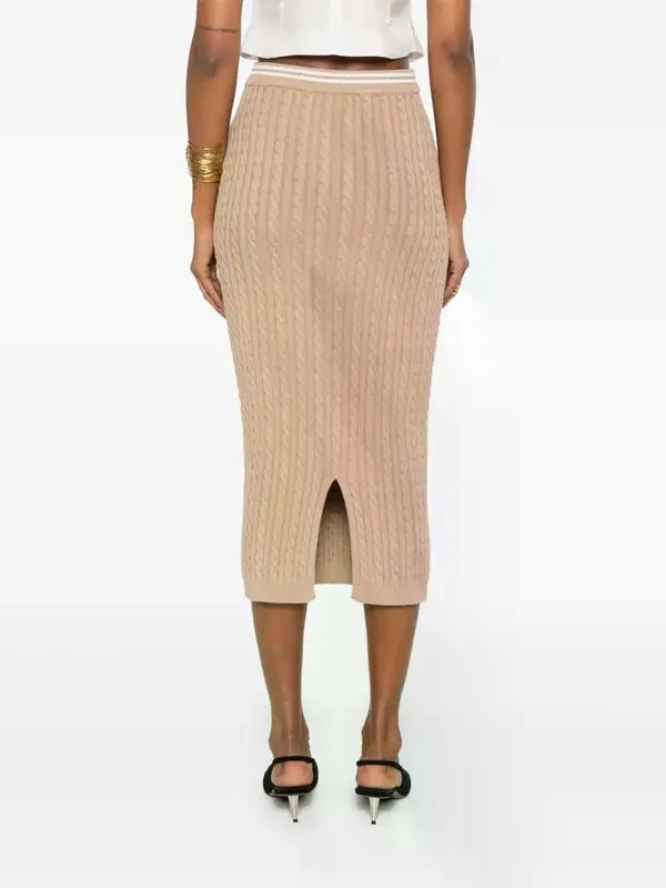 Alessandra Rich Cable-knit Midi Skirt