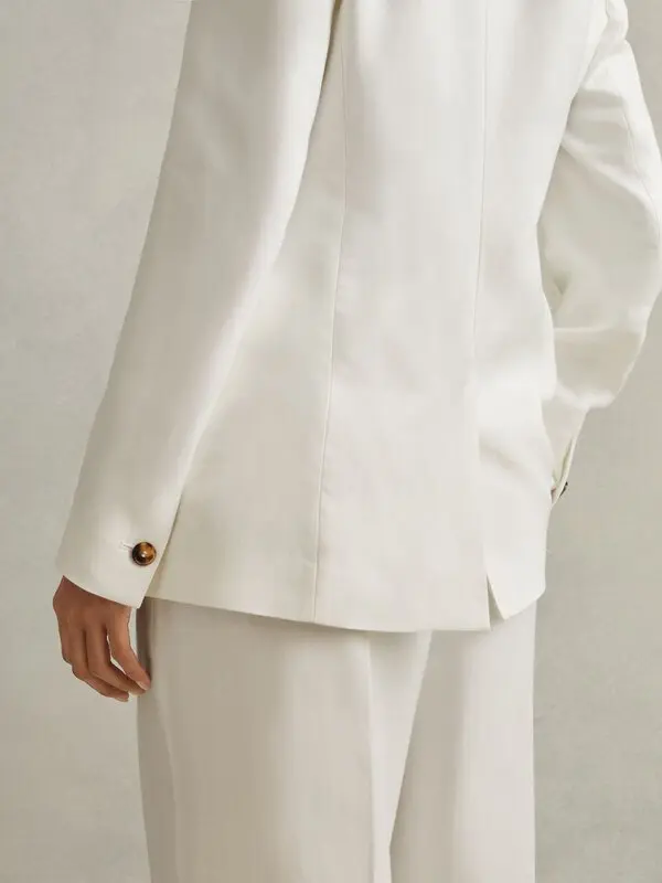 REISS Lori Petite Viscose-linen Blend Suit Blazer