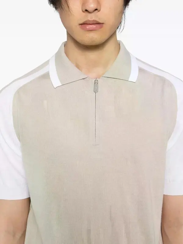 SVEVO Half Zip Cotton Polo Shirt
