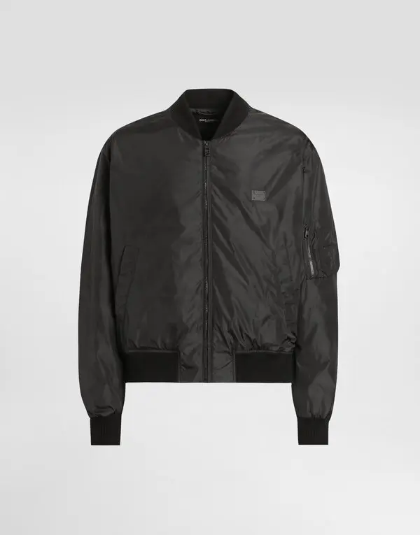 Dolce & Gabbana Padded Technical Fabric Bomber Jacket With Tag