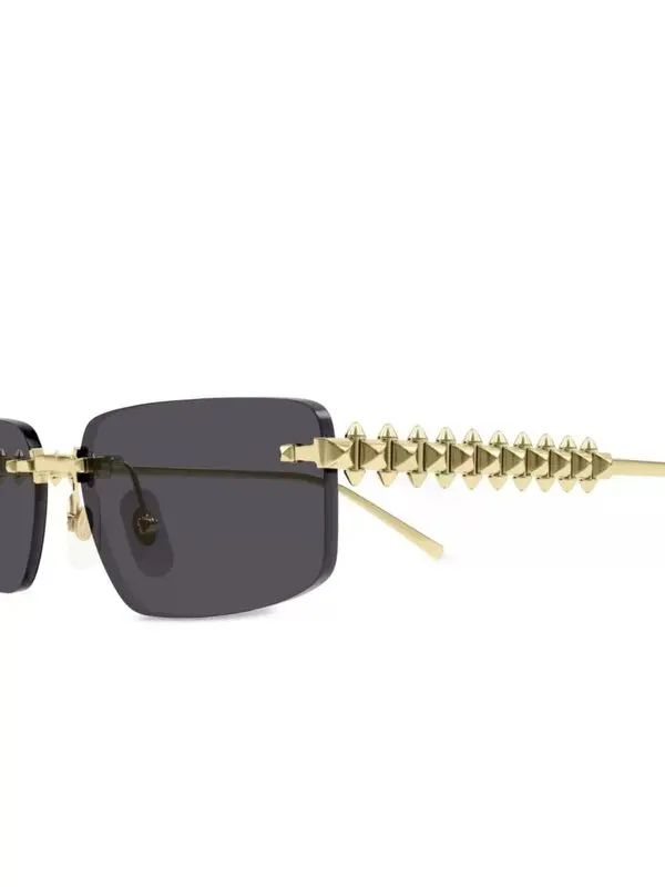 Cartier Geometric-frame Sunglasses - Gold