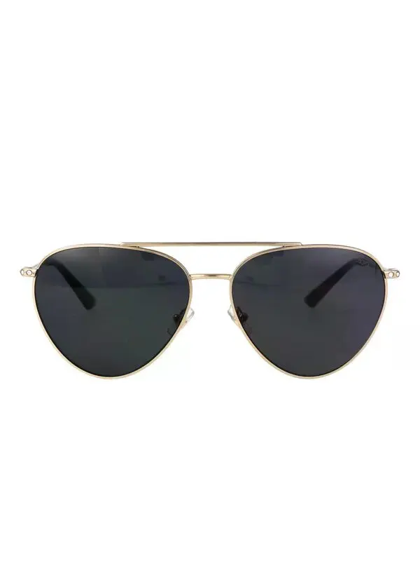 JIMMY CHOO Logo-engraved Aviator Sunglasses - Gold