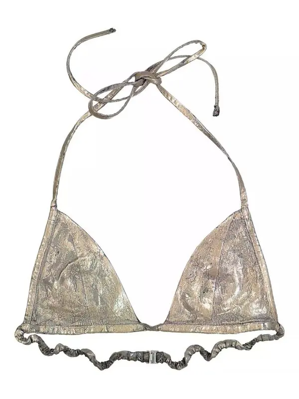Rick Owens Metallic Bikini Top - Gold