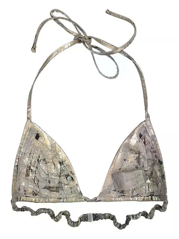 Rick Owens Metallic Bikini Top