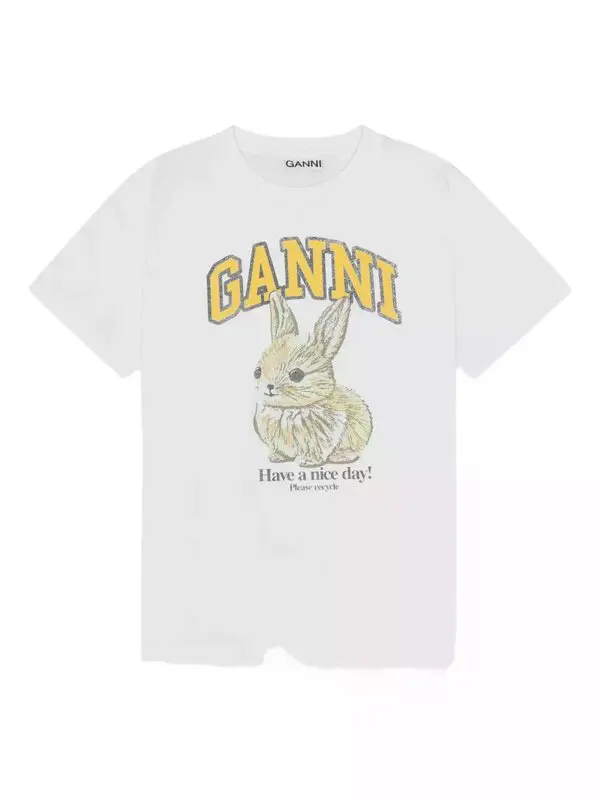 GANNI Bunny T-shirt - White