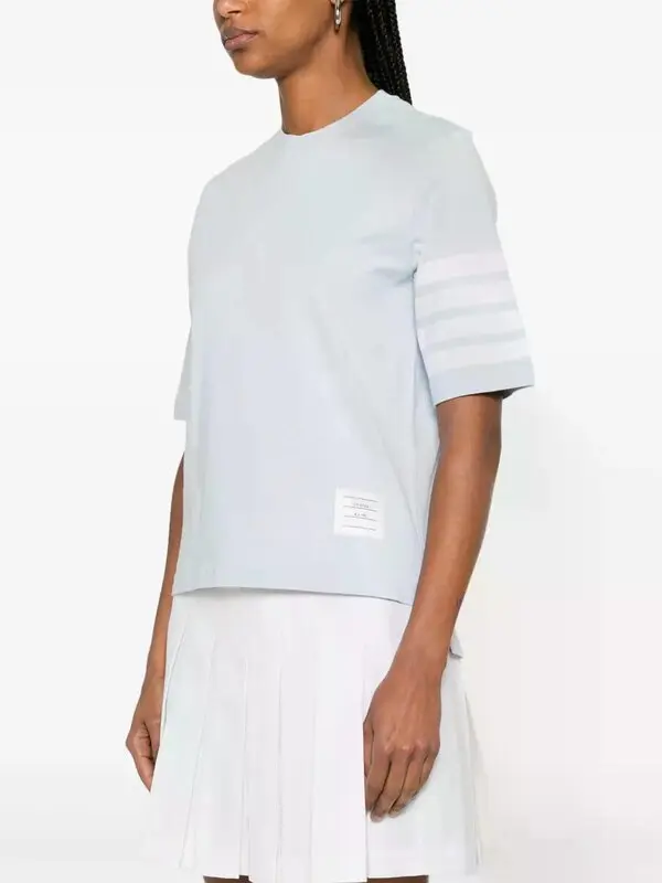 Thom Browne 4 Bar Stripes Jersey T-shirt - Blue