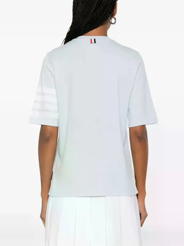 Thom Browne 4 Bar Stripes Jersey T-shirt - Blue