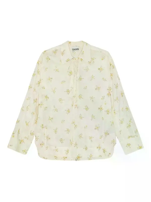 GANNI Floral-print Blouse