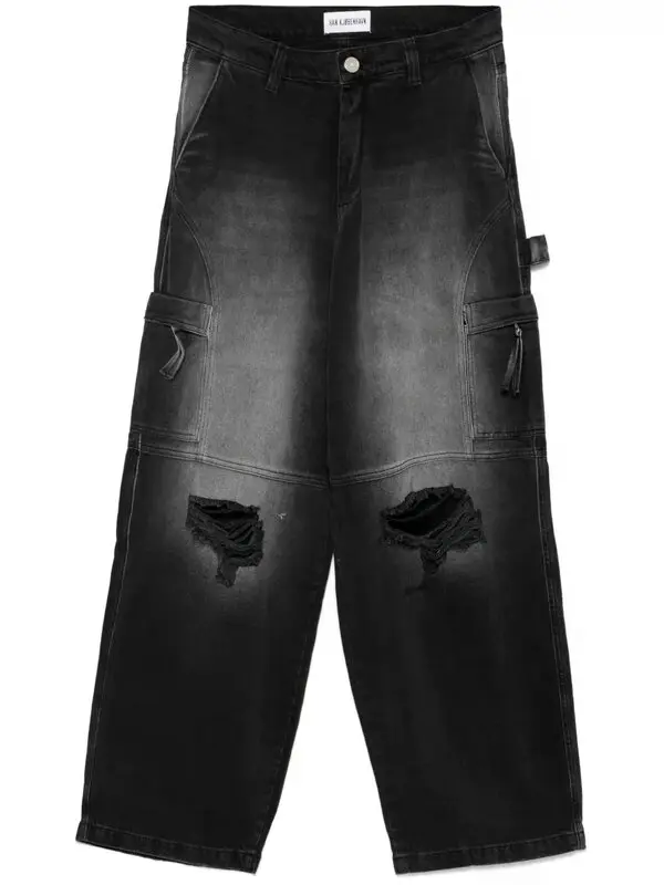 HAN KJØBENHAVN Distressed Cargo Jeans