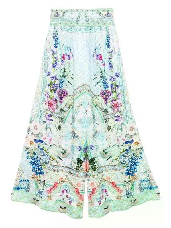 Camilla Shirred-waist Trousers