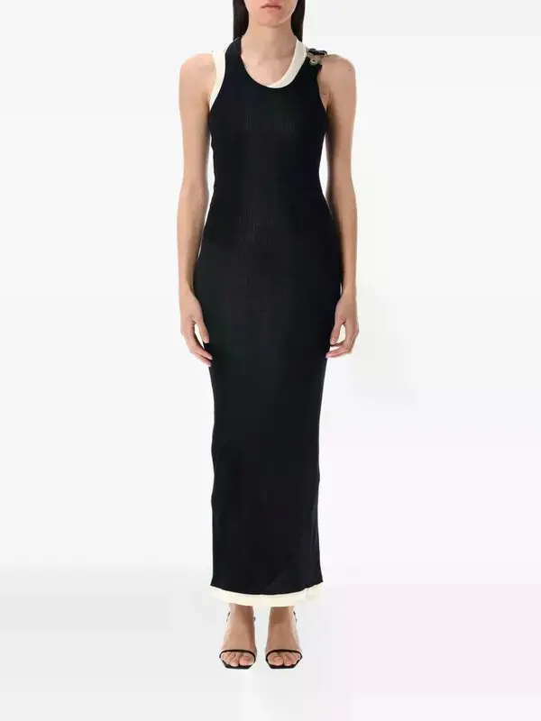 JEAN PAUL GAULTIER Ribbed Cotton Dress - Black