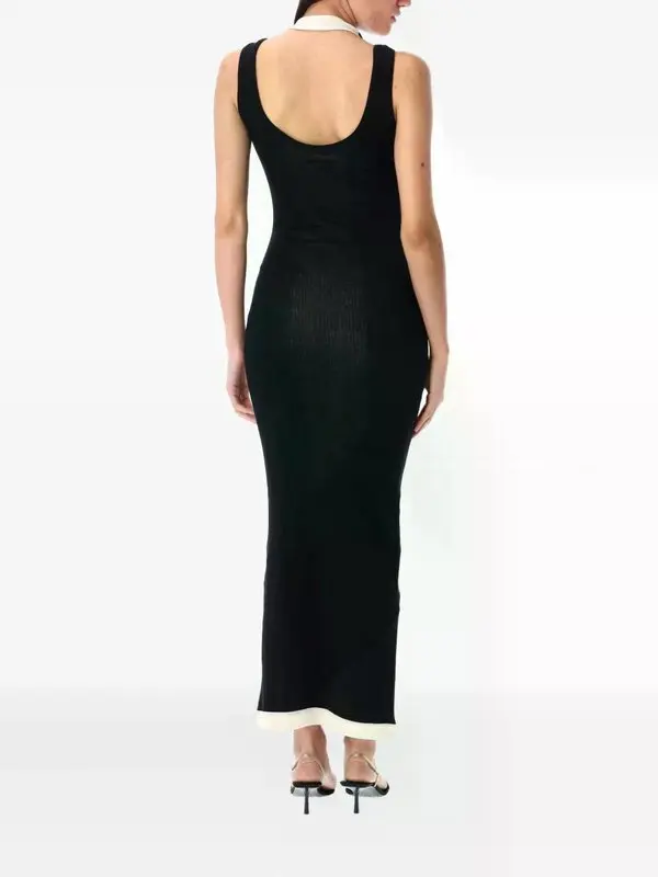 JEAN PAUL GAULTIER Ribbed Cotton Dress - Black