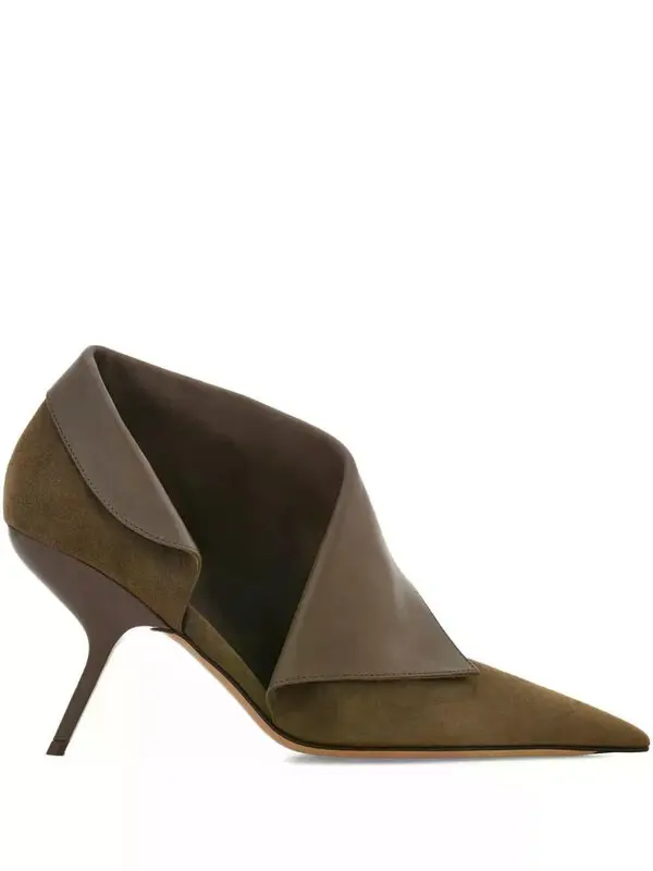 FERRAGAMO Eva Suede Pumps - Green