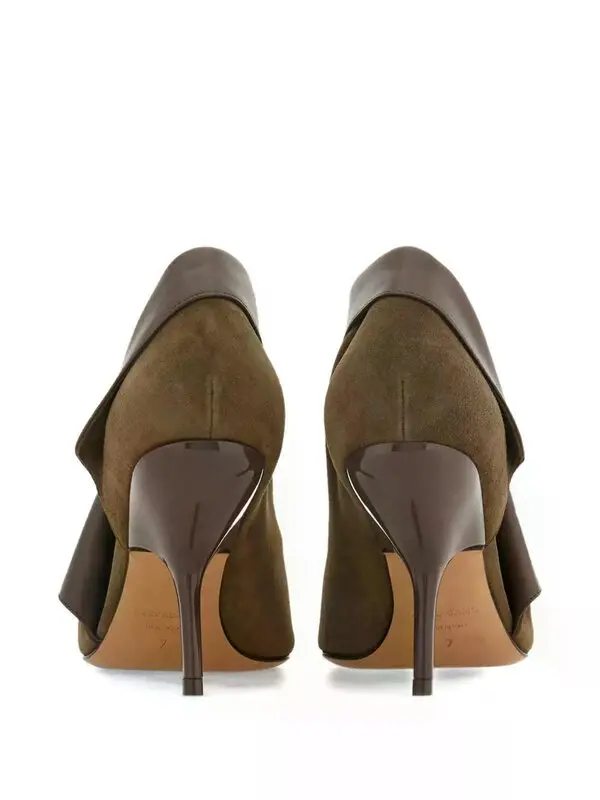 FERRAGAMO Eva Suede Pumps - Green