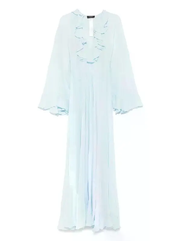 TWINSET Maxi Dress With Ruffle Detail - Blue