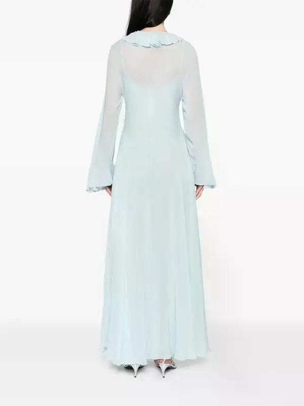 TWINSET Maxi Dress With Ruffle Detail - Blue