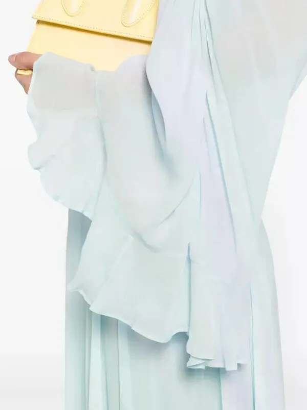 TWINSET Maxi Dress With Ruffle Detail - Blue