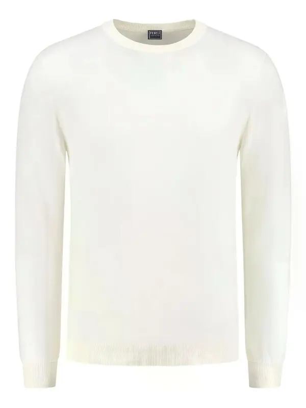 Fedeli Crew-neck Sweater - White